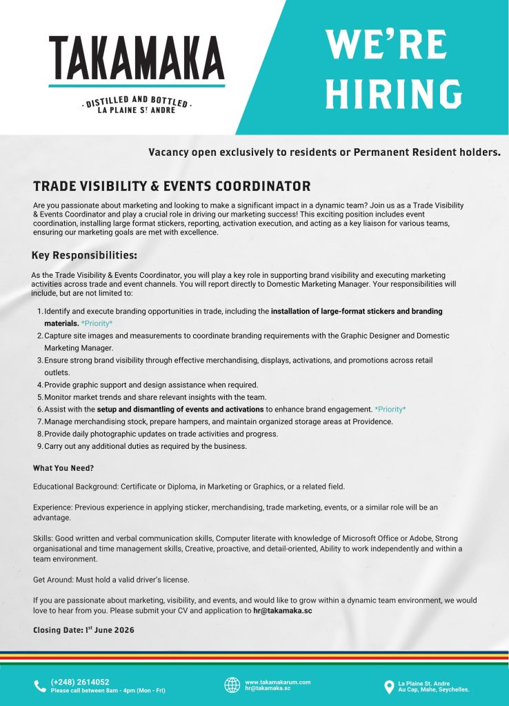 Trade Visibility & Events Coordinator – JOBO.sc